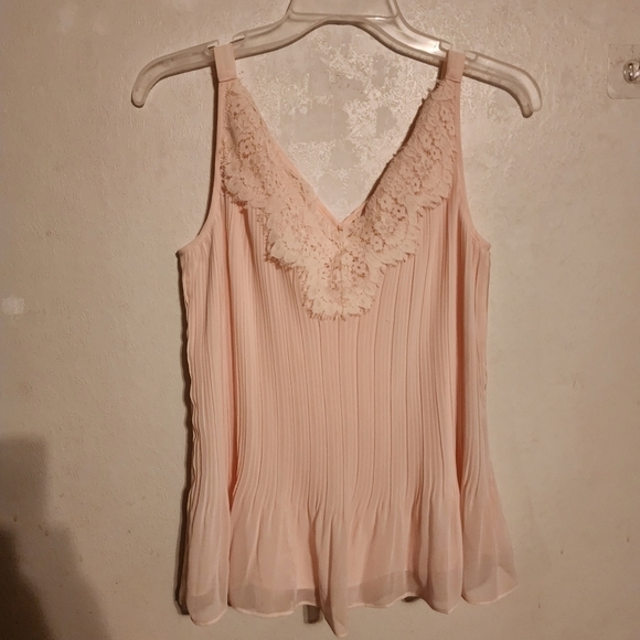 Chico's | Tops | Chicos Convertible Tank Pleated Lace In Clam Shell ...